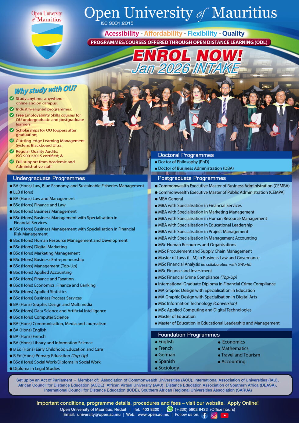 Application Feb 2026 | Open University of Mauritius